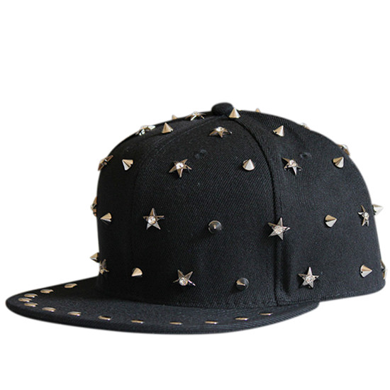 Fashion Black Full Stars Rivets Baseball Cap 050349 on Luulla